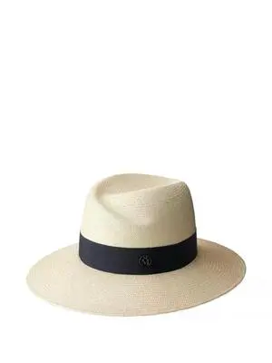 MAISON MICHEL Virginie Straw Fedora - Neutrals