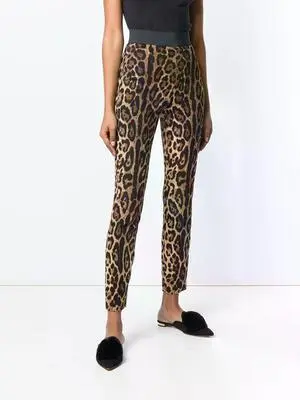 Dolce & Gabbana Leopard-print Cady Leggings