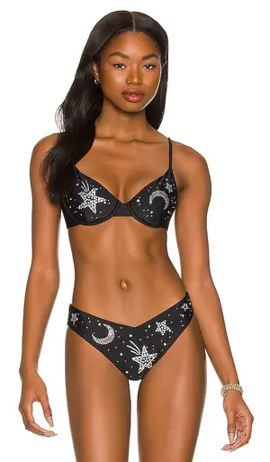 Beach Riot BEACH RIOT Camilla Bikini Top Black Stardust