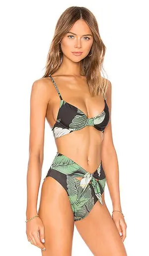 Beach Riot X Camilla Bikini Top - Black Palm