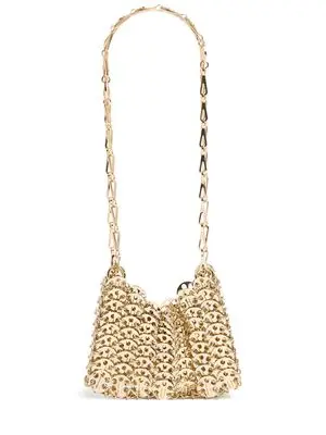 Rabanne RABANNE Nano 1969 Metallic Shoulder Bag - Gold