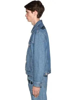 Vetements Gothic Vetements Denim Jacket - Blue