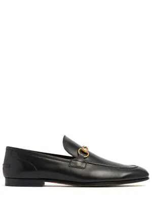 Gucci Jordaan Horsebit Leather Loafers - Black