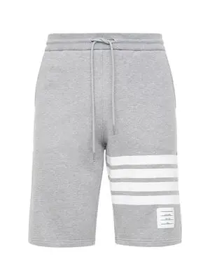 Thom Browne 4-bar Cotton Jersey Shorts - Light Grey
