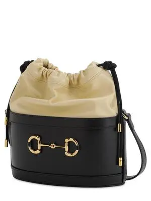 Gucci 1955 Horsebit Leather Bag - Black,burro