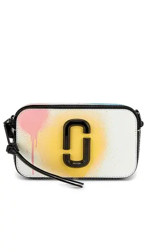 Marc Jacobs Snapshot Bag In White,pink,yellow