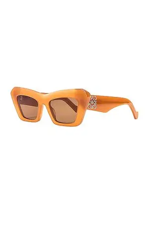 Loewe Acetate Cateye Sunglasses - Brown & Orange