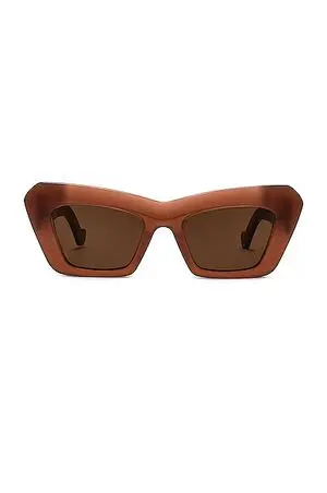 Loewe Acetate Cateye Sunglasses Shiny Dark Brown & Brown