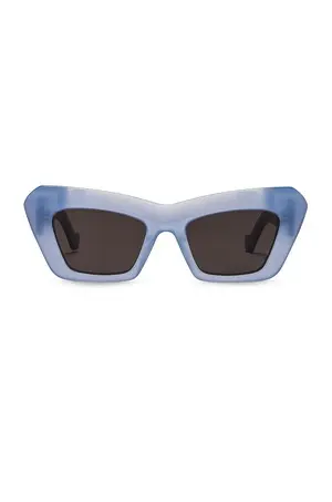 Loewe Acetate Cateye Sunglasses Shiny Light Blue & Smoke
