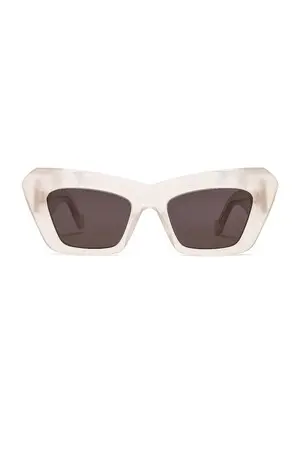 Loewe Acetate Cateye Sunglasses White & Smoke