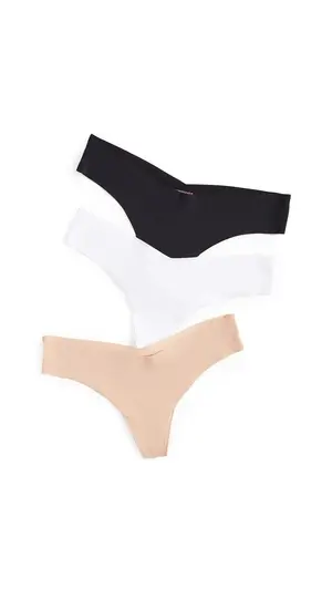 Commando Classic Thong 3 Pack - Black/beige/white