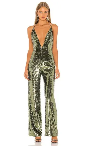 CAMILA COELHO Callie Jumpsuit - Olive Green