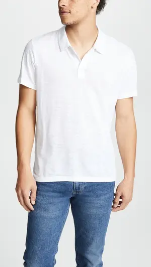 Vilebrequin Linen Pyramid Polo Shirt - White