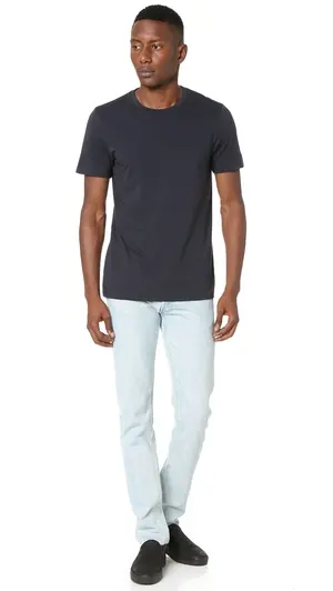 Vince Short Sleeve Pima Crew Neck Tee - Coastal