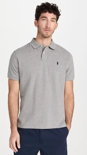 Polo Ralph Lauren Custom Slim Fit Iconic Mesh Polo - Canterbury Heather