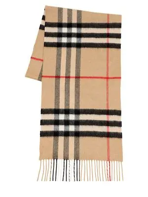 Burberry Giant Icon Check Cashmere Scarf - Archive Beige
