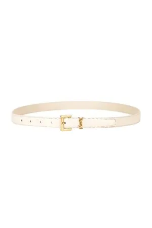 Saint Laurent Cassandre Belt Crema Soft