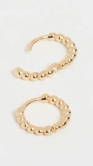 Shashi Katerina Pebble Hoop Earrings