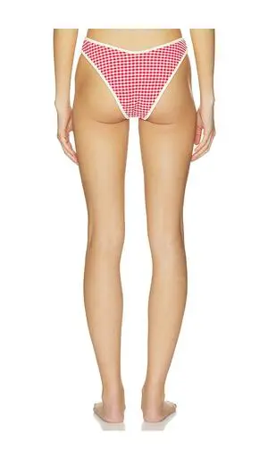 MONTCE Lulu Bikini Bottom - Red Micro Gingham