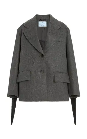Prada Oversized Single-breasted Wool Jacket