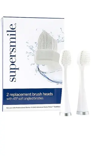 SUPERSMILE Sonic Pulse Toothbrush Replacement Brush Head In White