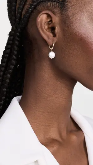 Gorjana Reese Pearl Huggie Earrings
