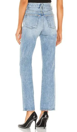 SLVRLAKE London High Rise Straight Jeans - Heartache
