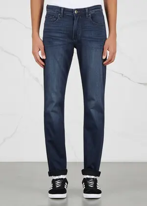 Paige Federal Straight-leg Jeans - Mid Blu