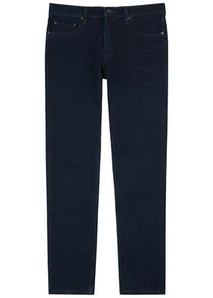 Paige Lennox Slim-Leg Jeans Dark Blue