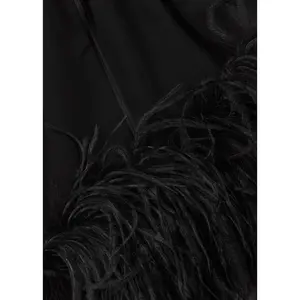 16Arlington Dickinson Feather-trimmed Top