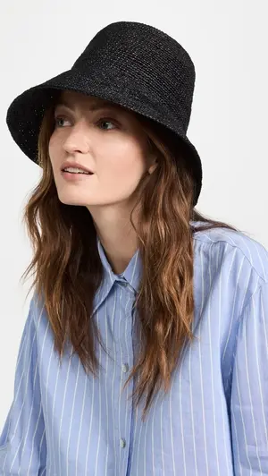 Janessa Leoné Felix Straw Hat - Black