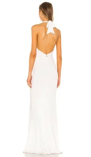 NOOKIE X Illegal Halter Gown - White