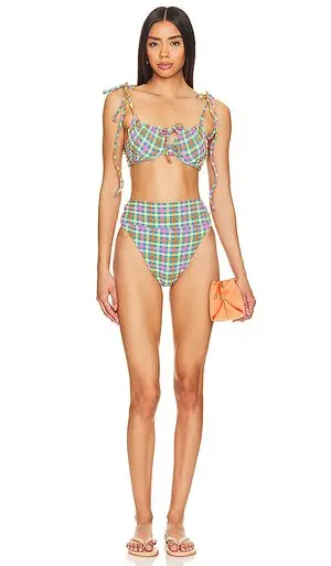 Beach Riot Highway Bikini Bottom - Sunny Side Gingham