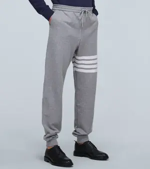 Thom Browne 4-bar Cotton Sweatpants - Grey