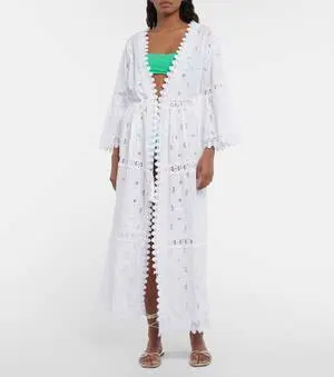 chinese dress ladies White Cotton Kaftan Dress