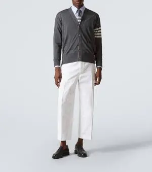 Thom Browne 4-bar Merino Wool Cardigan