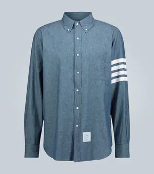 Thom Browne 4-bar Chambray Shirt Blue