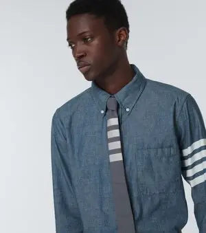 Thom Browne 4-bar Chambray Shirt - Blue