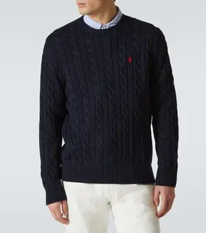 Polo Ralph Lauren 100% Cotton Quarter Zip Sweater - Blue