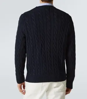 Polo Ralph Lauren 100% Cotton Quarter Zip Sweater - Blue