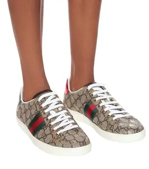 Gucci Ace Canvas Printed Sneakers