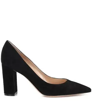 GIANVITO ROSSI Piper 85 Suede Pumps - Black