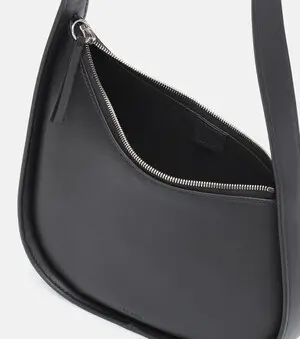 THE ROW Half Moon Leather Shoulder Bag - Black