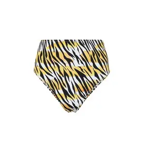 REINA OLGA Hutton Tiger-print Bikini Bottom - Yellow