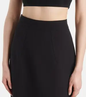 Safiyaa Hokoku Crêpe Pencil Skirt - Black