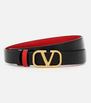 Valentino Garavani Vlogo Signature 20 Reversible Leather Belt