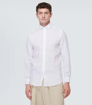 Frescobol Carioca Antonio Long-sleeved Linen Shirt