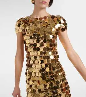 Rabanne Embellished Top - Gold