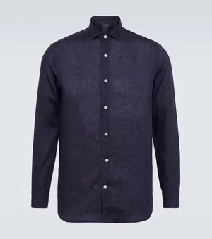 Frescobol Carioca Linen Shirt - Blue