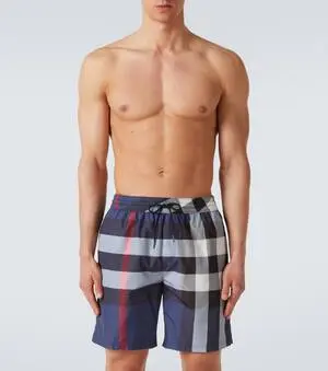 Burberry Large Check-printed Swim Shorts